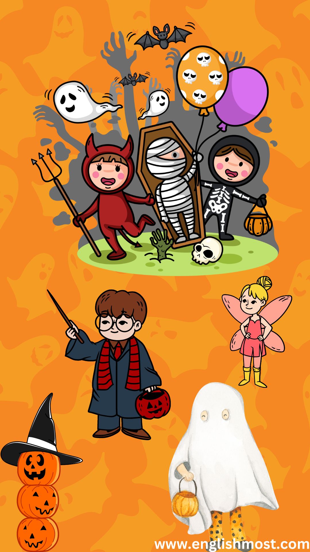 Halloween Word Scramble🎃 Halloween Costume - Englishmost.com