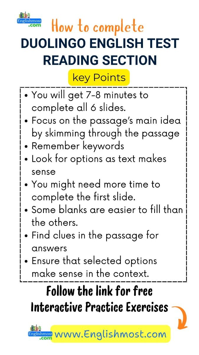 What Is Duolingo Interactive Reading Test | Duolingo Reading Section ...
